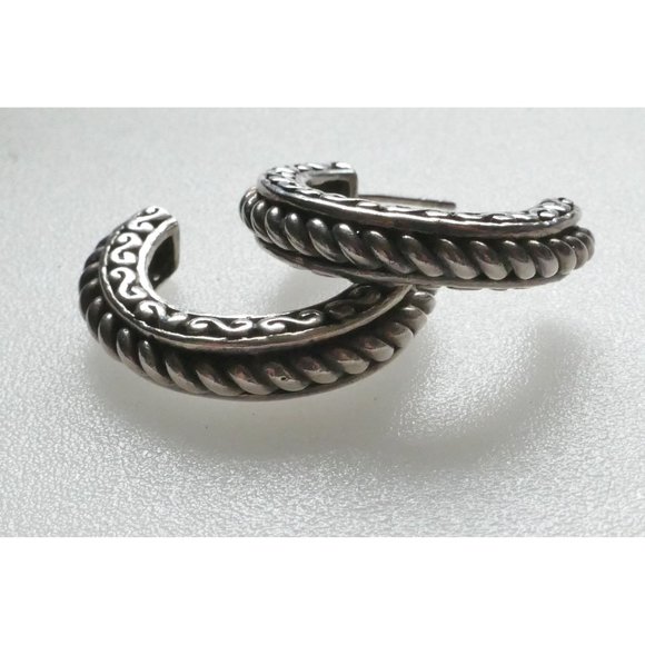 Jewelry | Vintage Sterling Silver Half Hoop Earrings Marked 925 | Poshmark